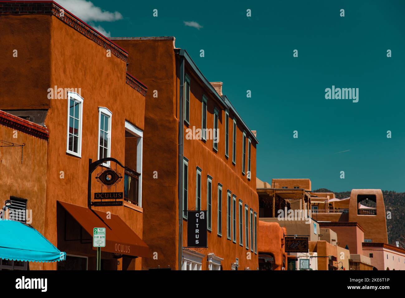 Old downtown Santa Fe Views Stock Photo - Alamy