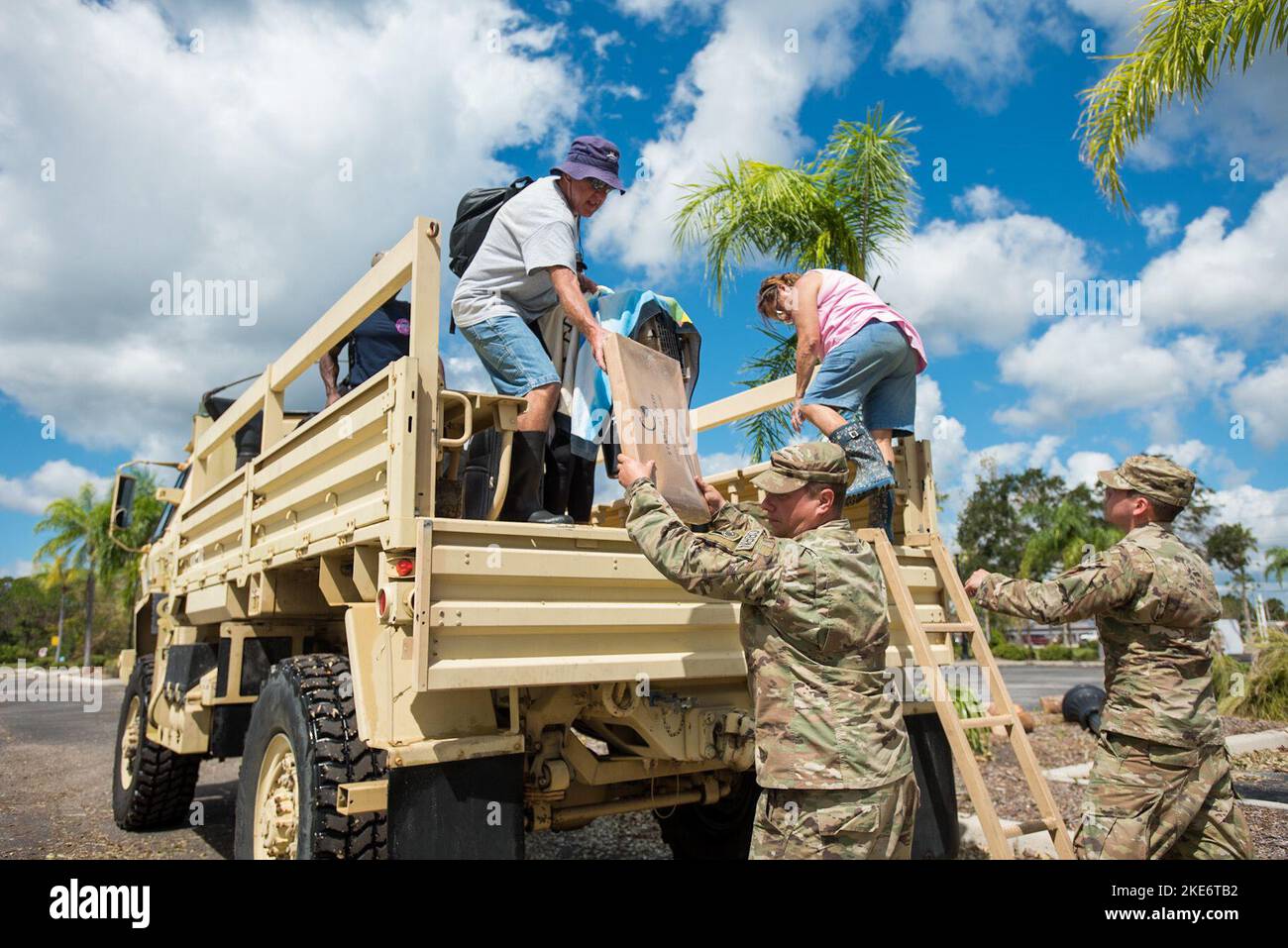 North Port, Florida, USA. 1st Oct, 2022. Soldiers from the National ...