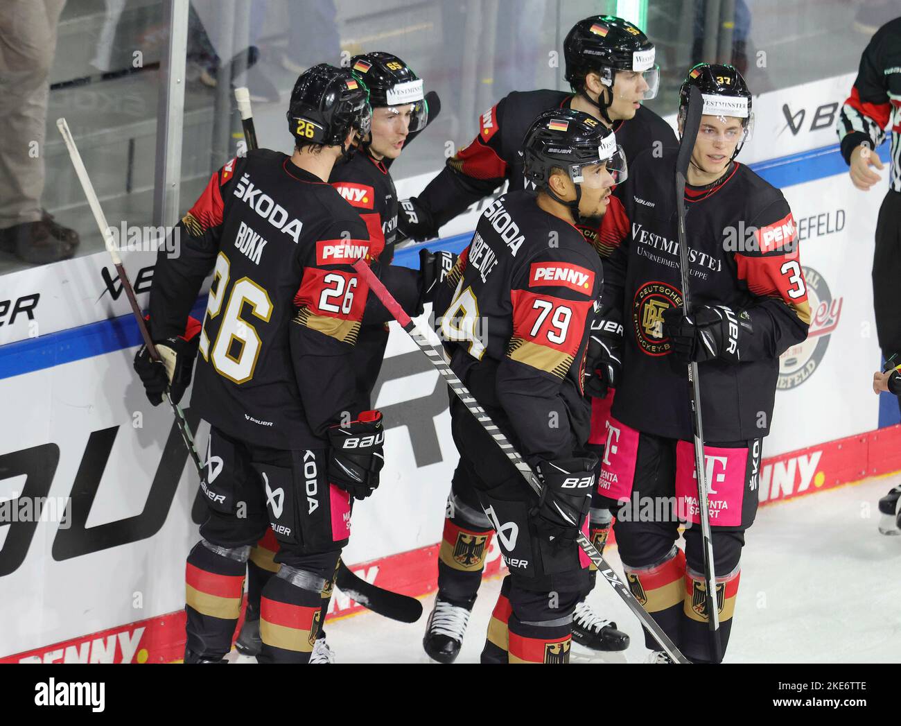 firo: November 10th, 2022, ice hockey Germany Cup Germany - Denmark ...