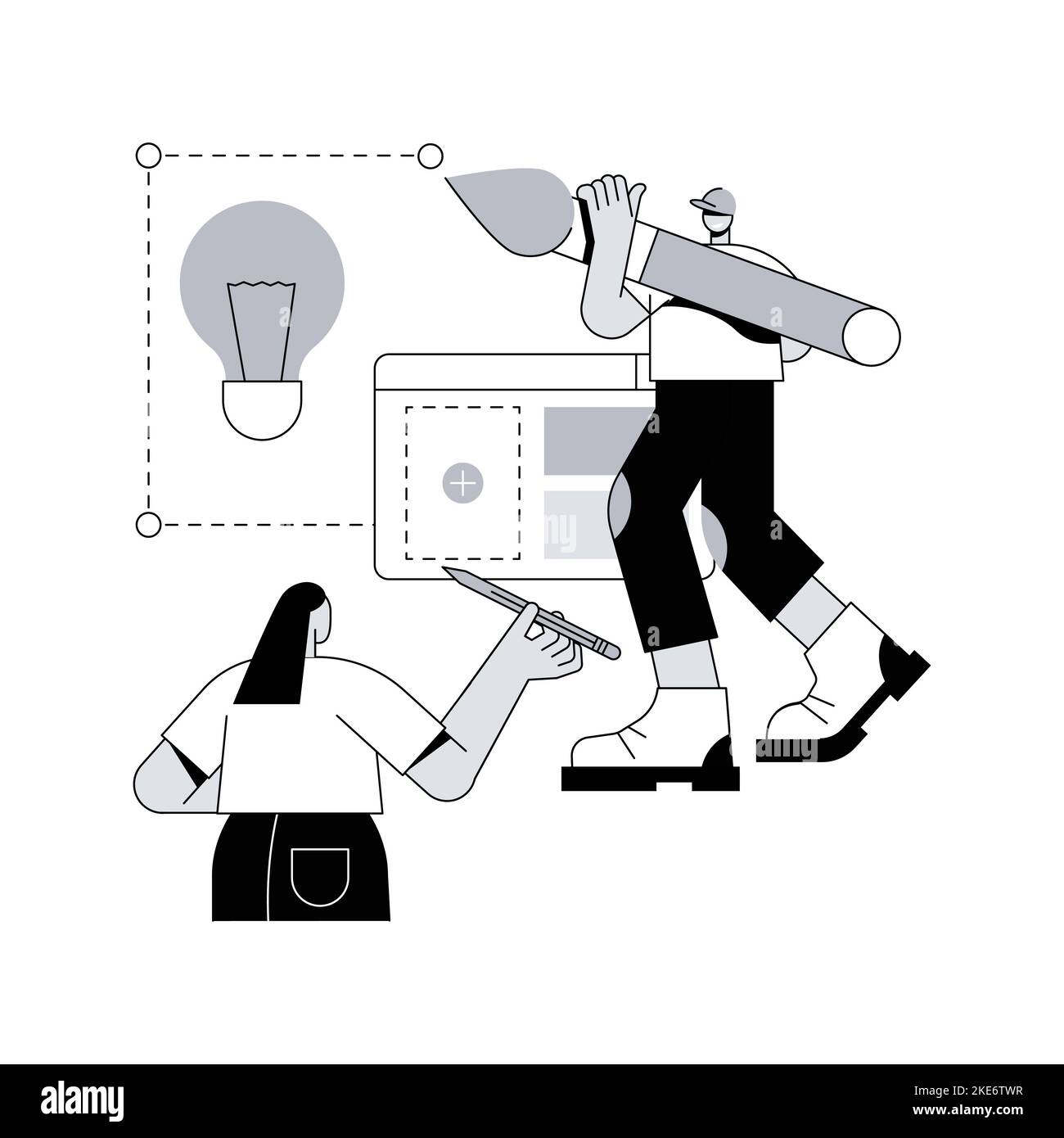 Brand identity abstract concept vector illustration. Business card ...