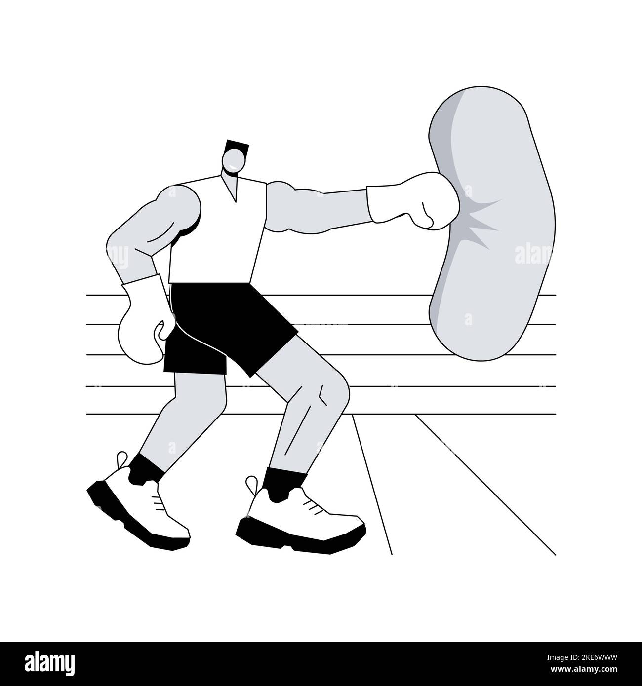 Boxing abstract concept vector illustration. Martial arts, combat sport ...