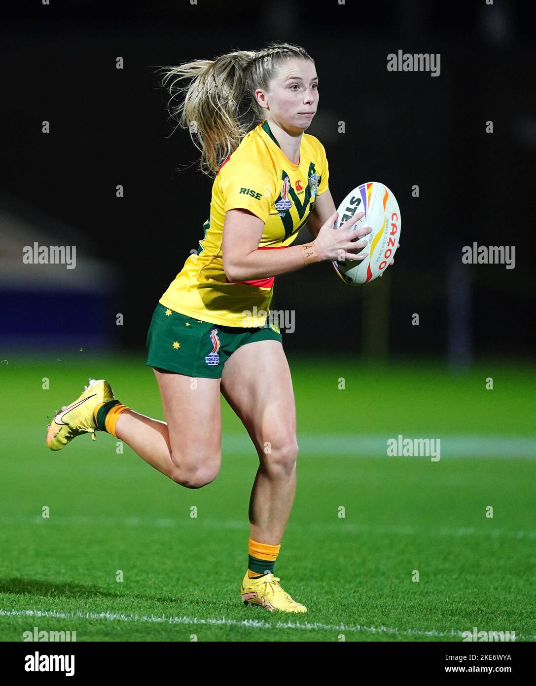 Australia's Tarryn Aiken during the Rugby League World Cup semi-final ...
