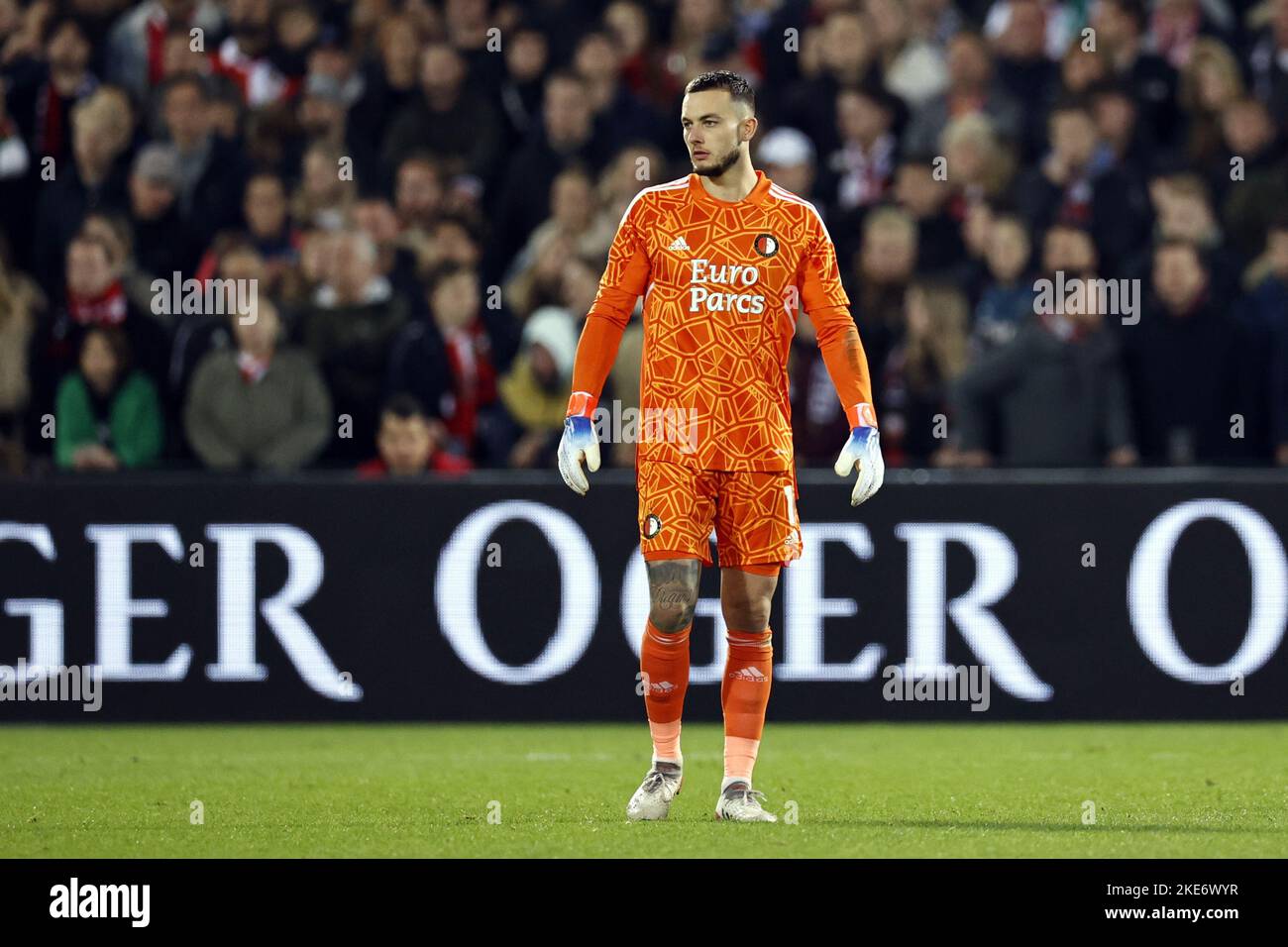 ROTTERDAM - Feyenoord goalkeeper Justin Bijlow during the Dutch Eredivisie match between ...