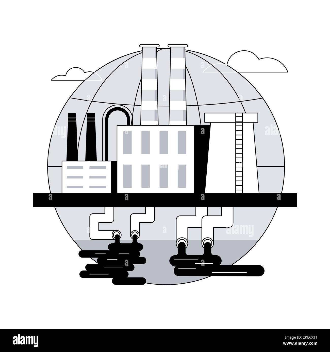 Groundwater pollution abstract concept vector illustration. Groundwater ...