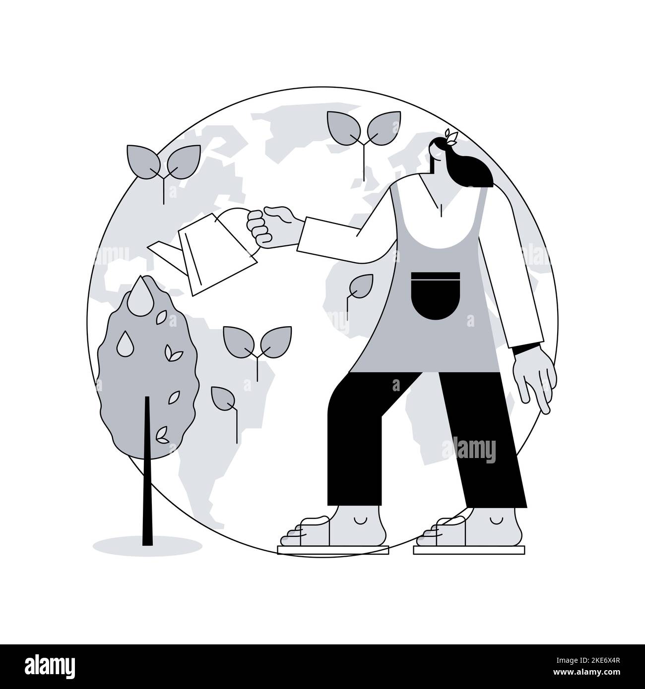 Reforestation abstract concept vector illustration. Silviculture ...