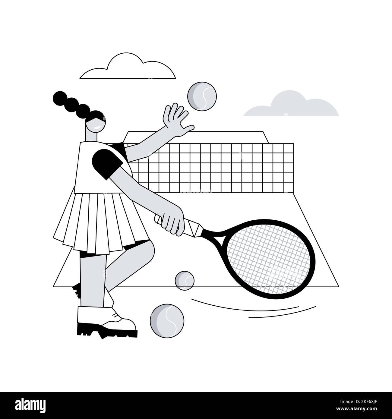 Tennis abstract concept vector illustration. Recreational sport, tennis ...
