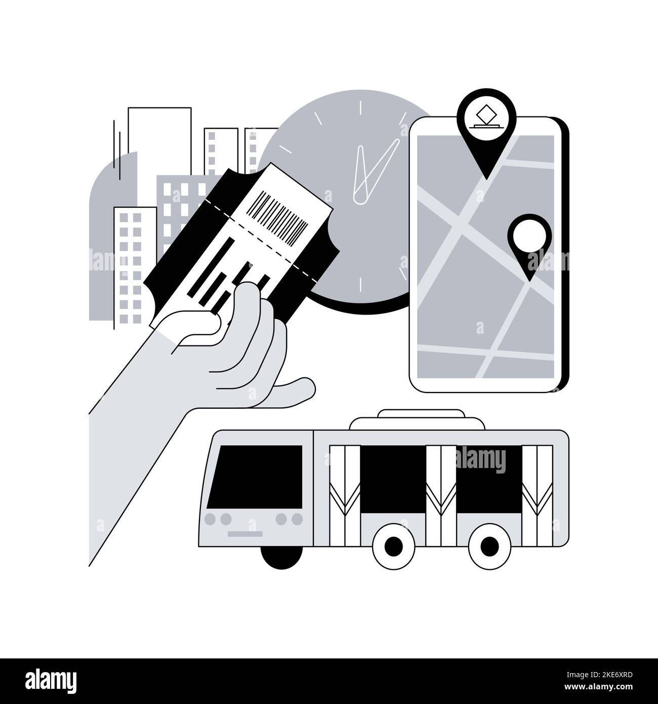 Public transport abstract concept vector illustration. Urban ...