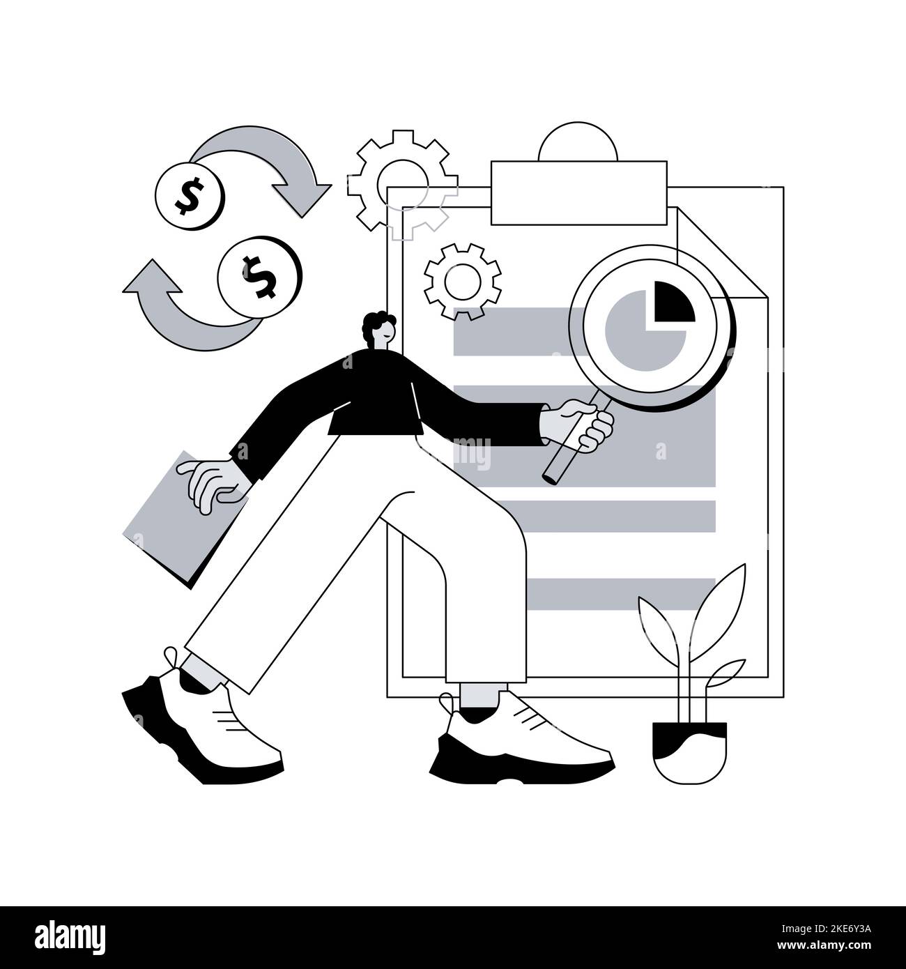 Cash flow statement abstract concept vector illustration. Cash flow ...