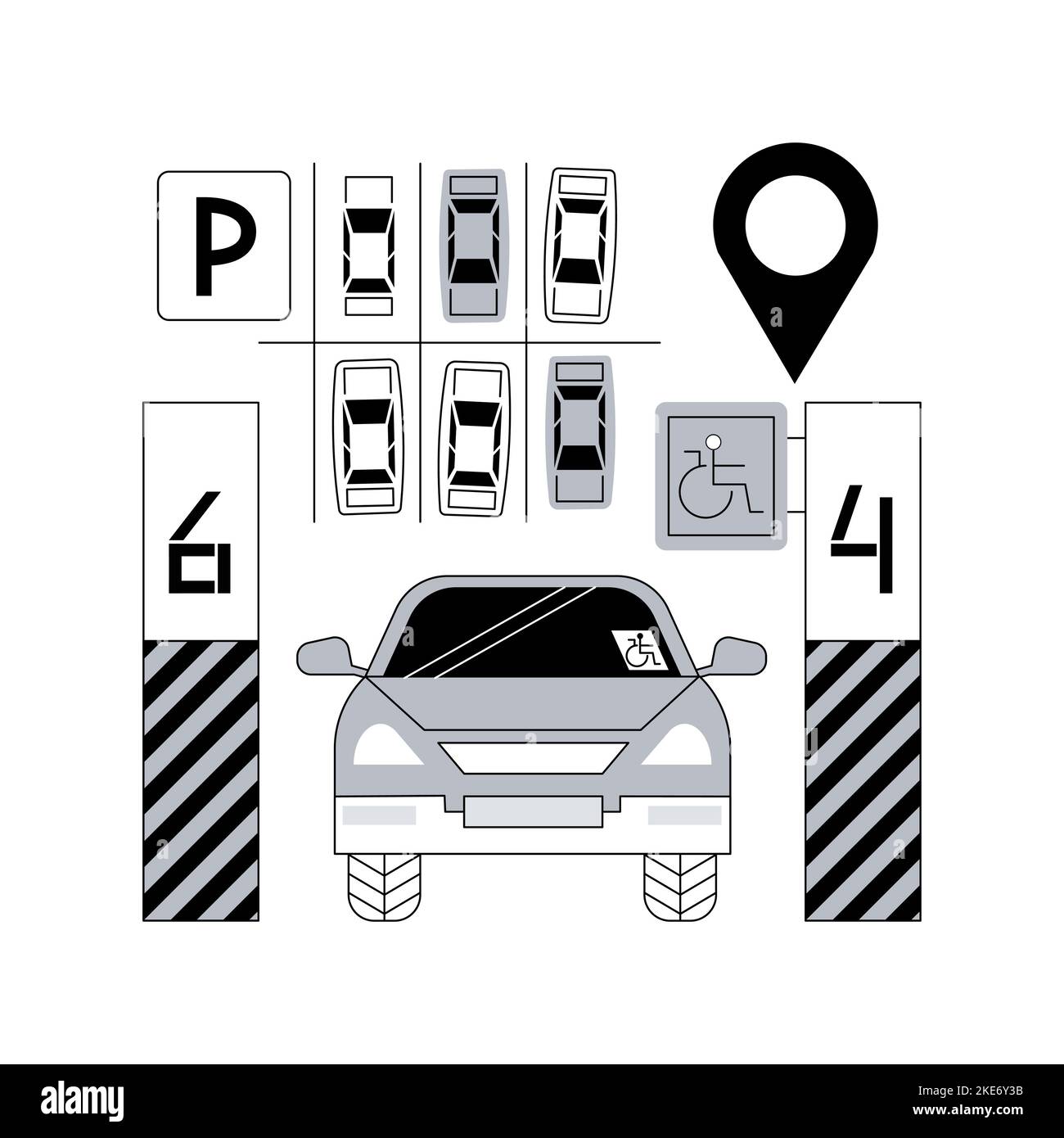 Perpendicular parking hi-res stock photography and images - Alamy