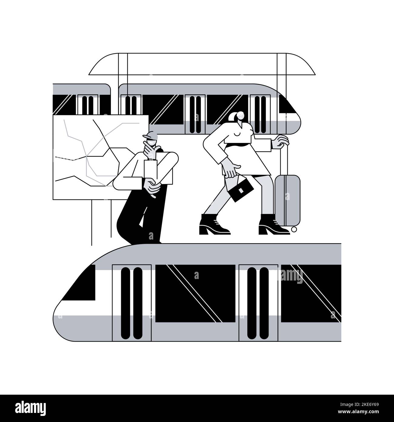 Underground transport abstract concept vector illustration. Underground ...