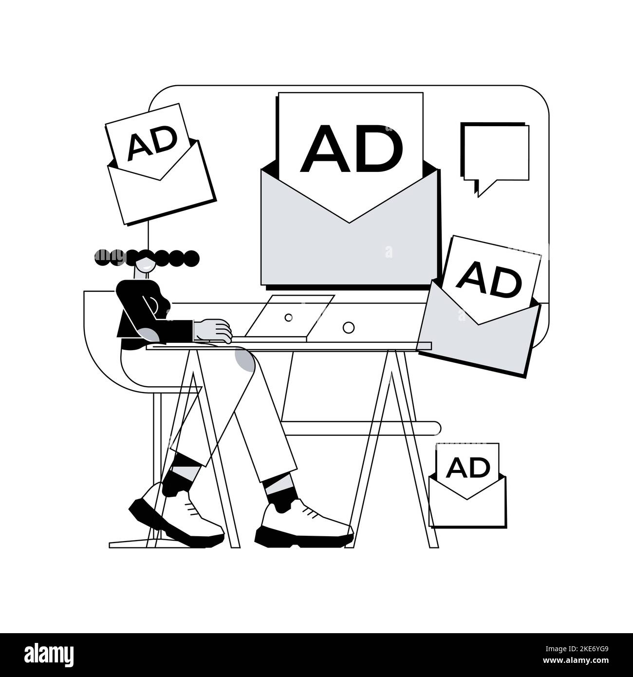 Pop up ad black Stock Vector Images - Alamy