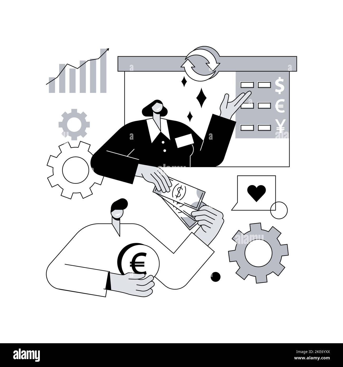 Currency exchange booth Stock Vector Images - Alamy