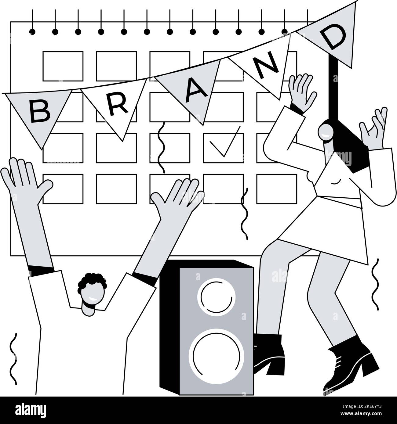 Brand event abstract concept vector illustration. Event management ...