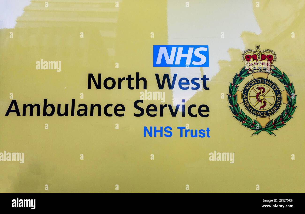 NHS North West Ambulance Service in Liverpool Stock Photo - Alamy