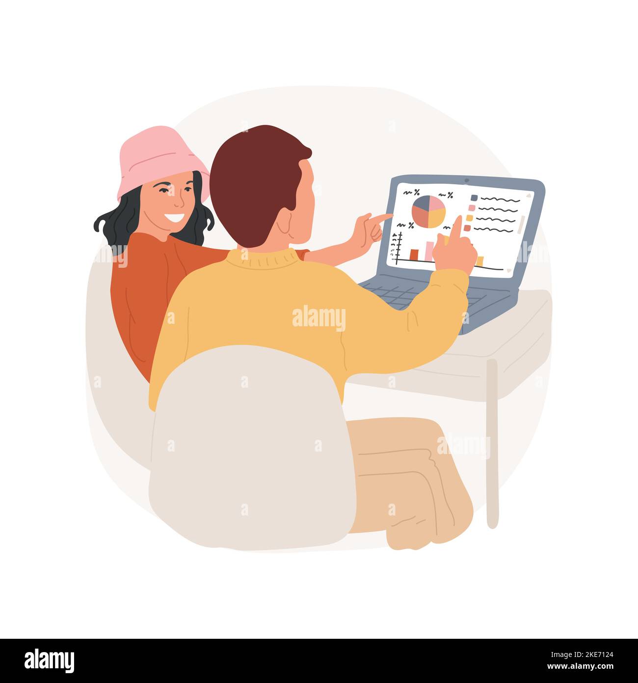 Record keeping isolated cartoon vector illustration. Homeschooling ...