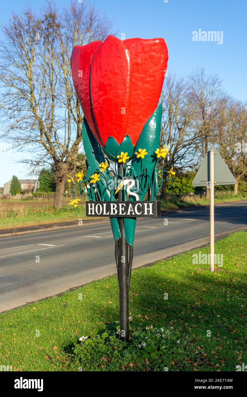 Tuilip flower town sign spalding road holbeach village signs lin hi-res ...