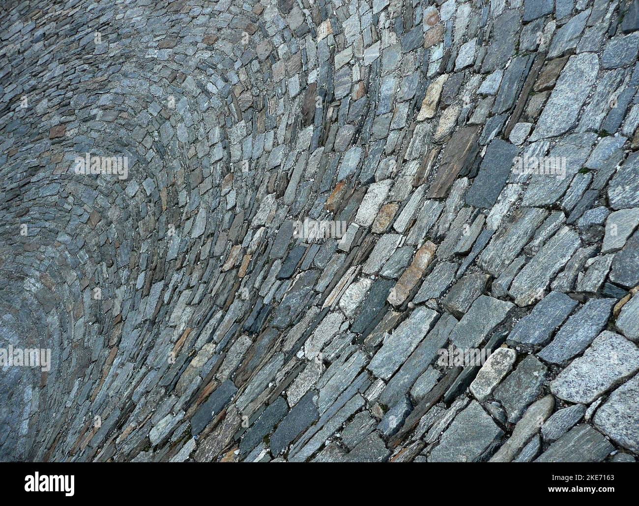 shell-formed pavement with cobble stones Stock Photo - Alamy