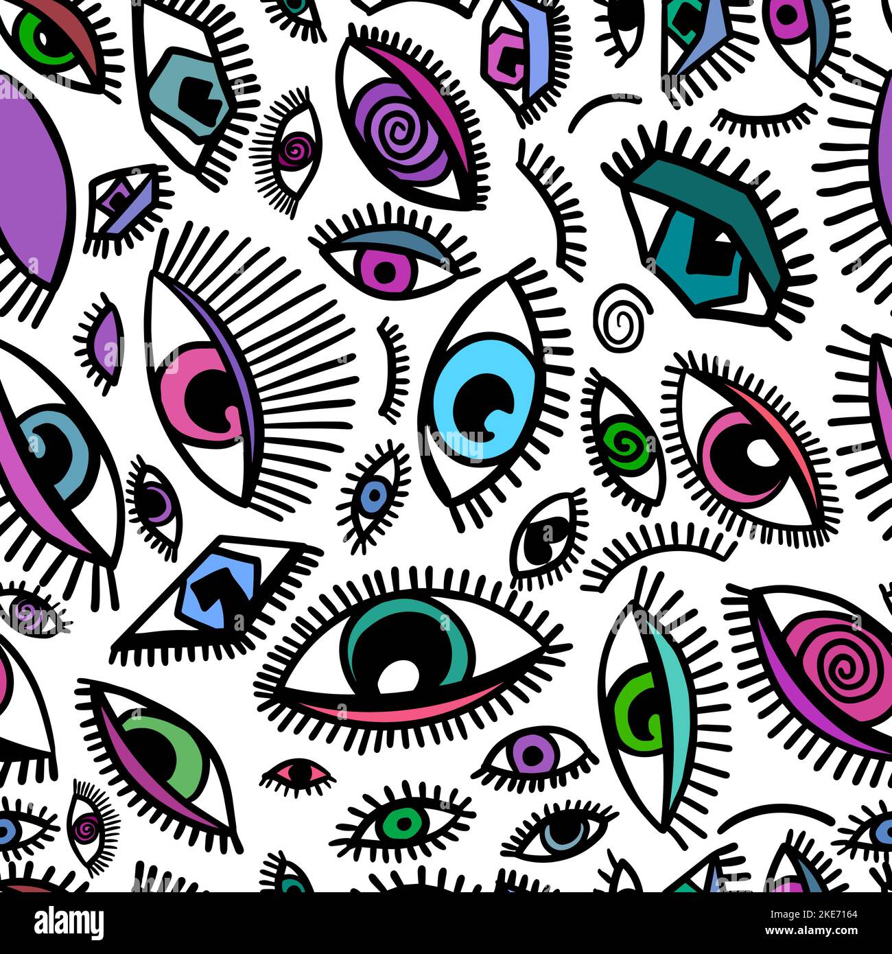 Seamless background of people's eyes. Vector illustration Abstract ...