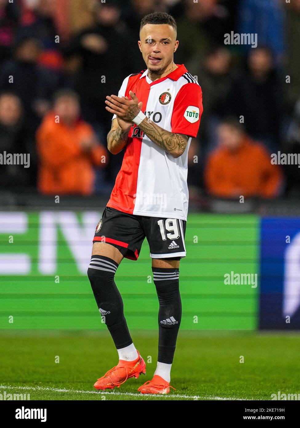 Rotterdam - Quilindschy Hartman of Feyenoord celebrates the win during ...