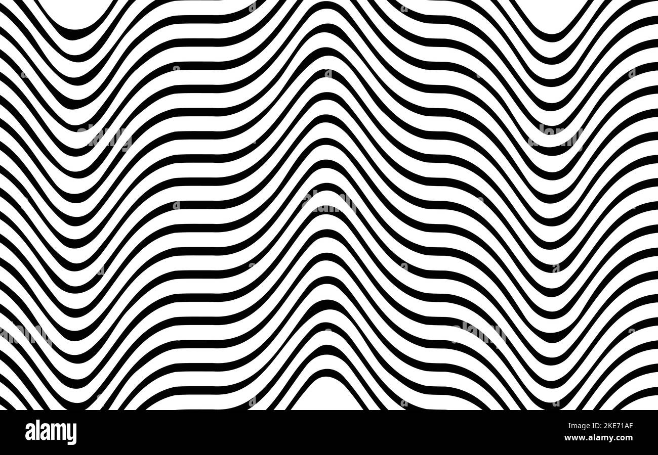 Trendy abstract wavy backgrounds. Seamless striped patterns. Geometry ...