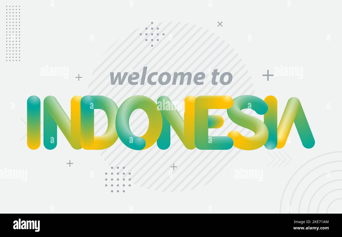 Welcome to indonesia Stock Vector Images - Alamy