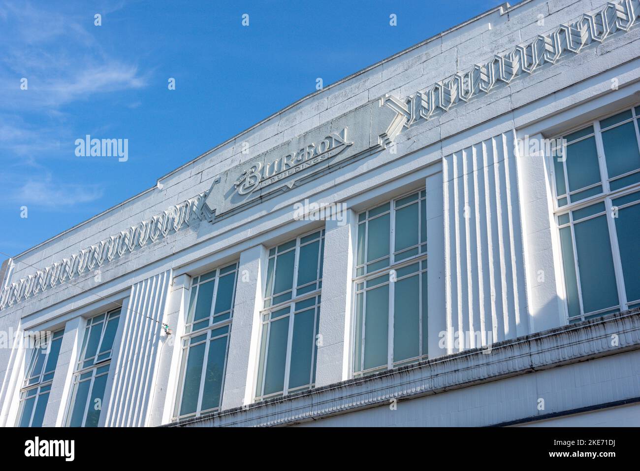 Art Deco Burton Building facade, Burlington Street, Chesterfield ...