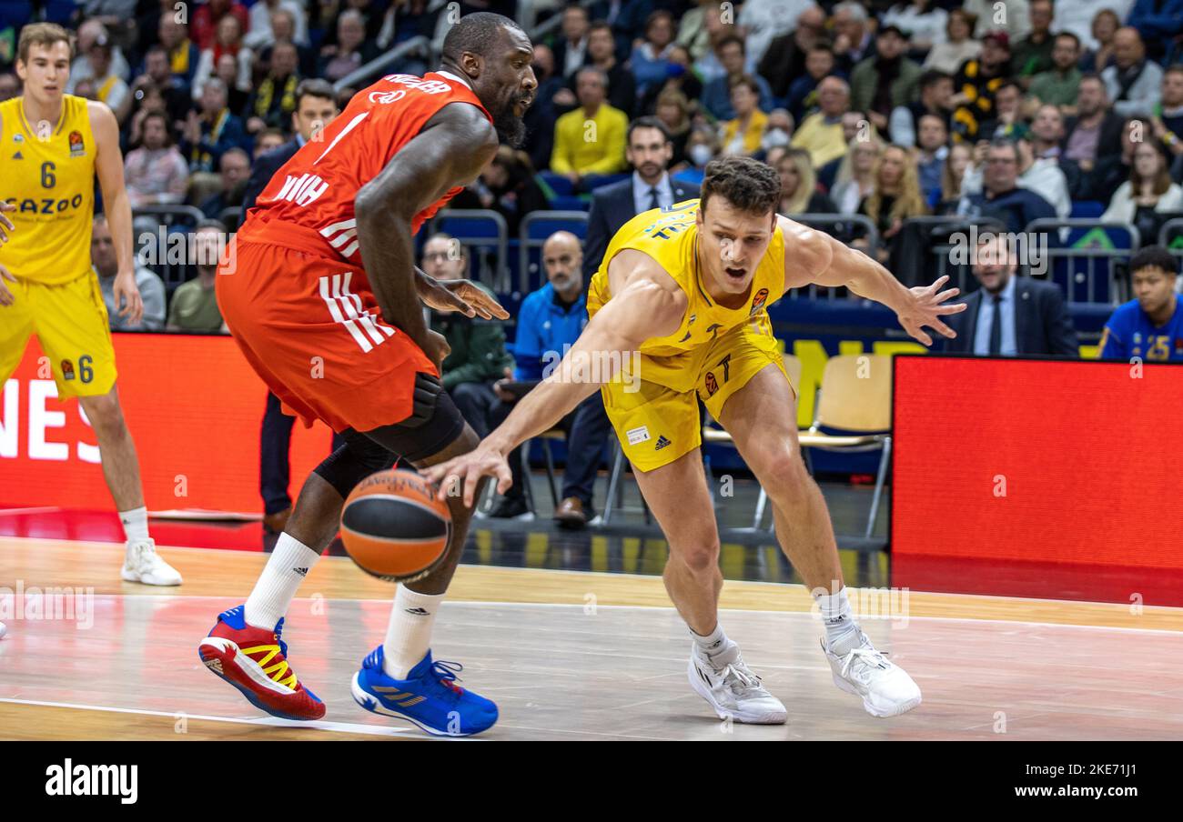 Berlin, Germany. 10th Nov, 2022. Basketball: Euroleague, Alba Berlin ...