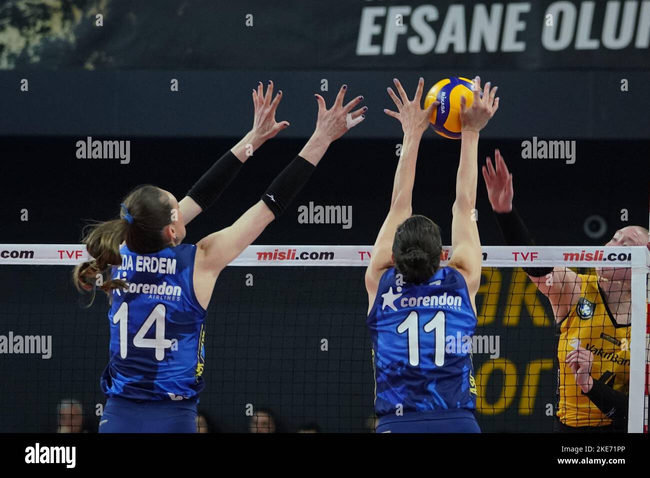 ISTANBUL, TURKEY - MAY 03, 2022: Eda Erdem Dundar and Naz Aydemir Akyol ...