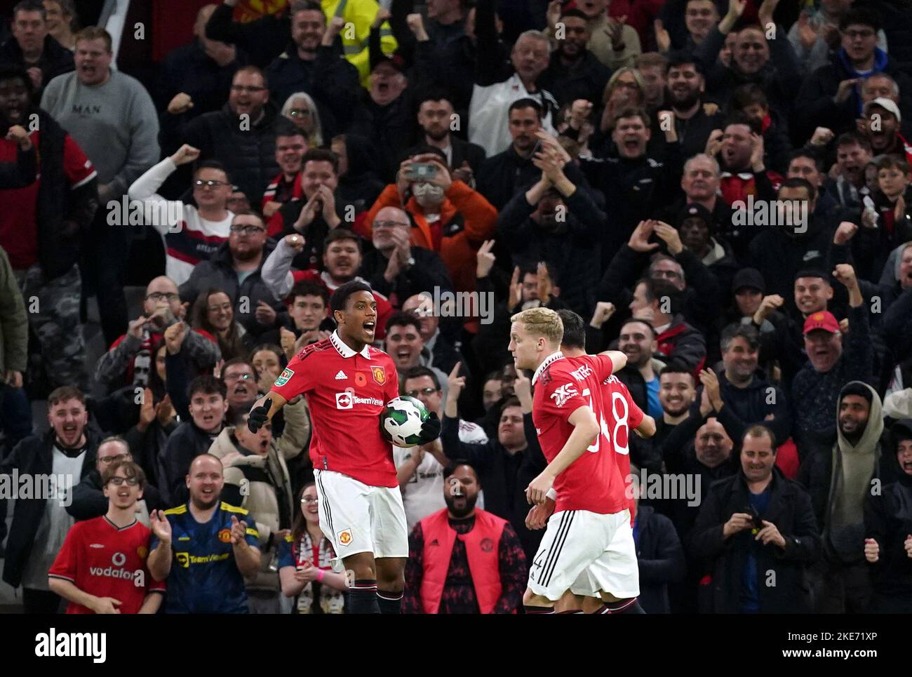 Manchester uniteds anthony martial third left celebrates scoring hi-res ...
