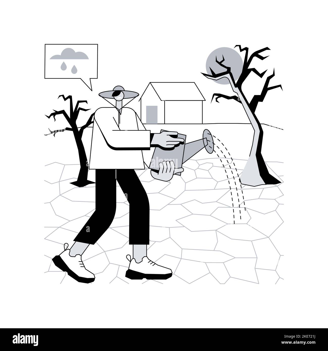 Drought abstract concept vector illustration. Extreme weather condition ...