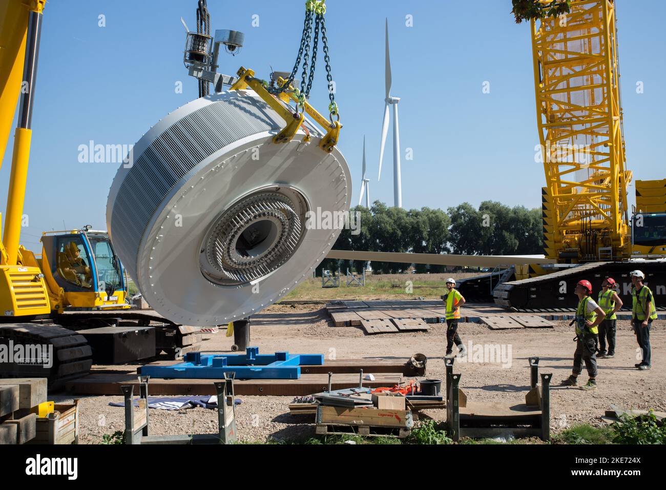 Installing windmills hi-res stock photography and images - Alamy