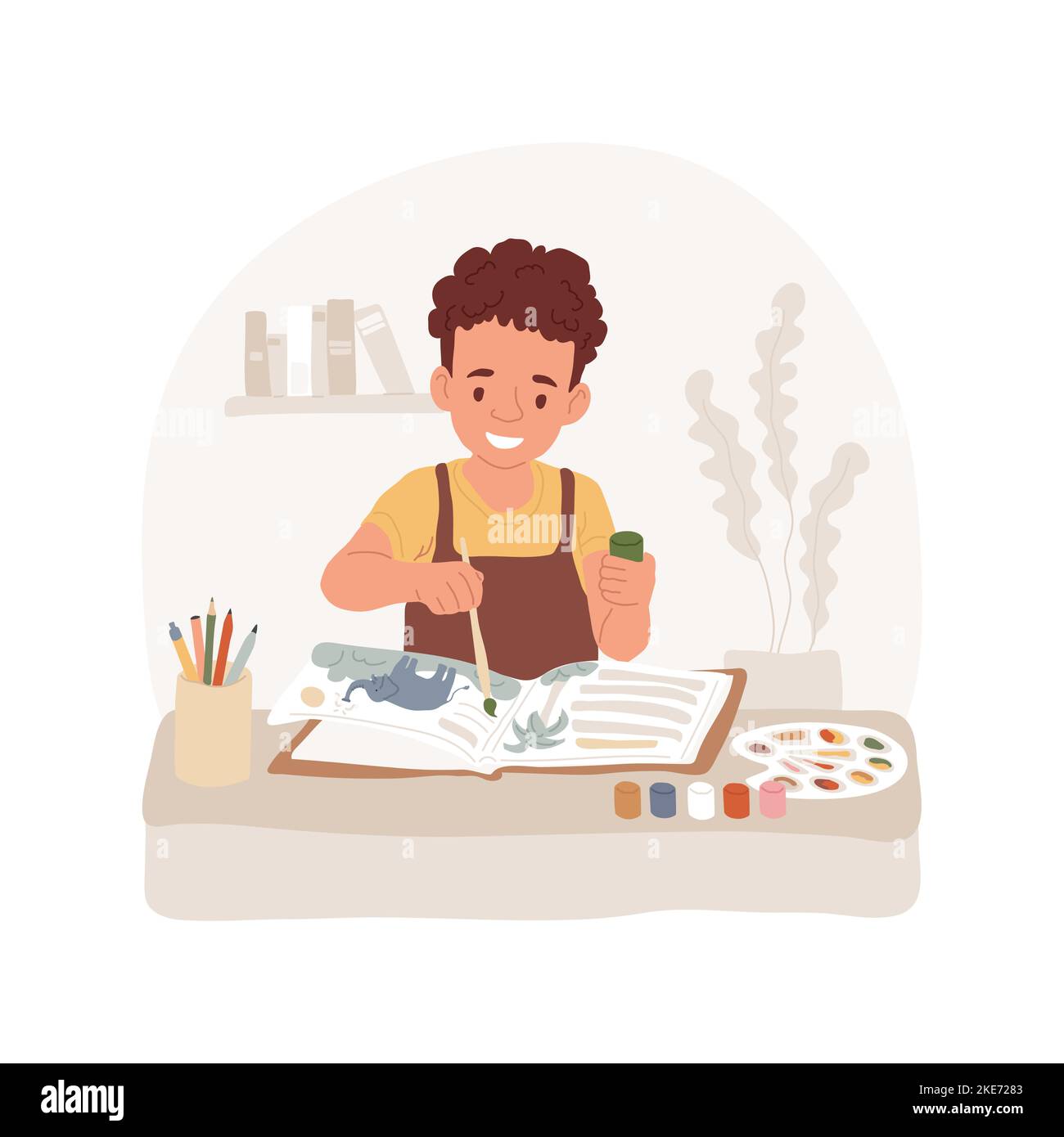 Main lesson book isolated cartoon vector illustration. Hands-on ...
