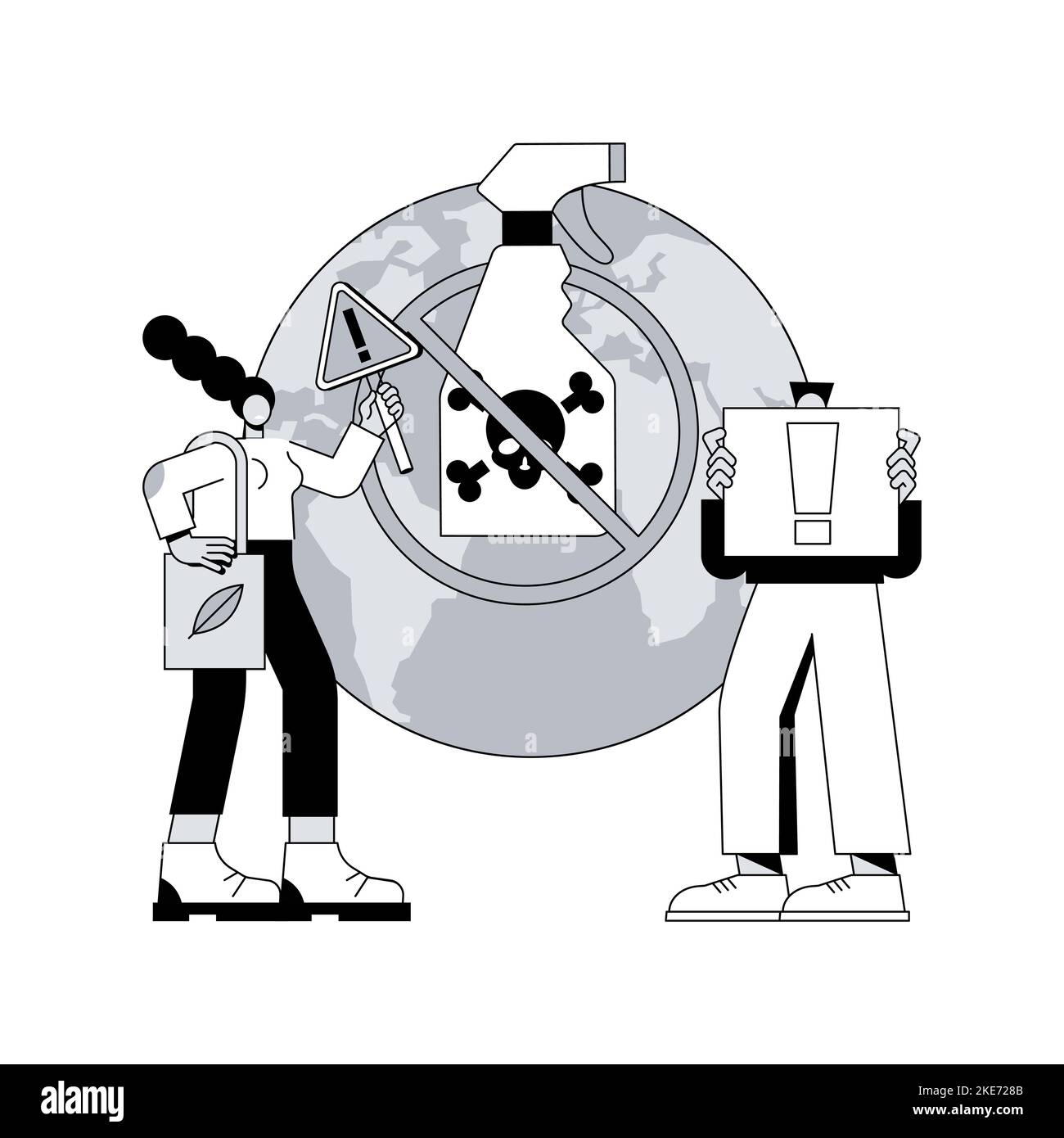 Herbicide ban abstract concept vector illustration. Stop herbicide use ...