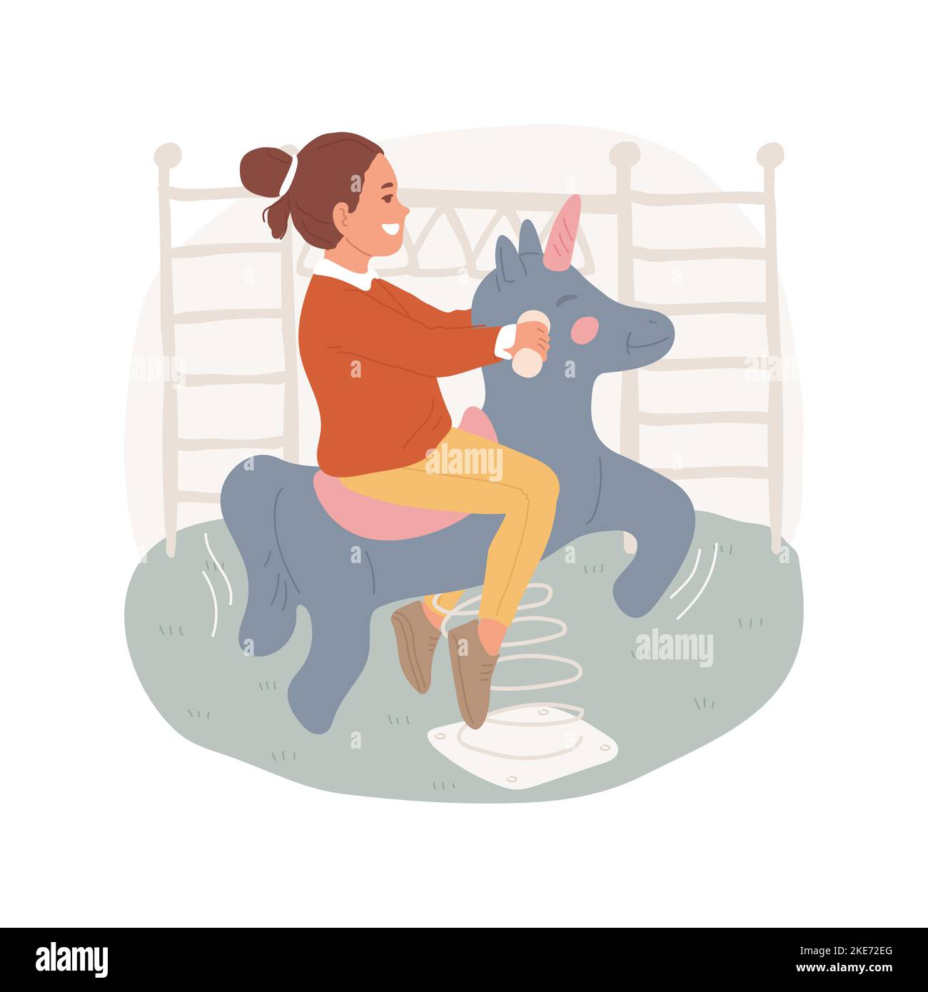 Spring rocker isolated cartoon vector illustration. Elementary school ...