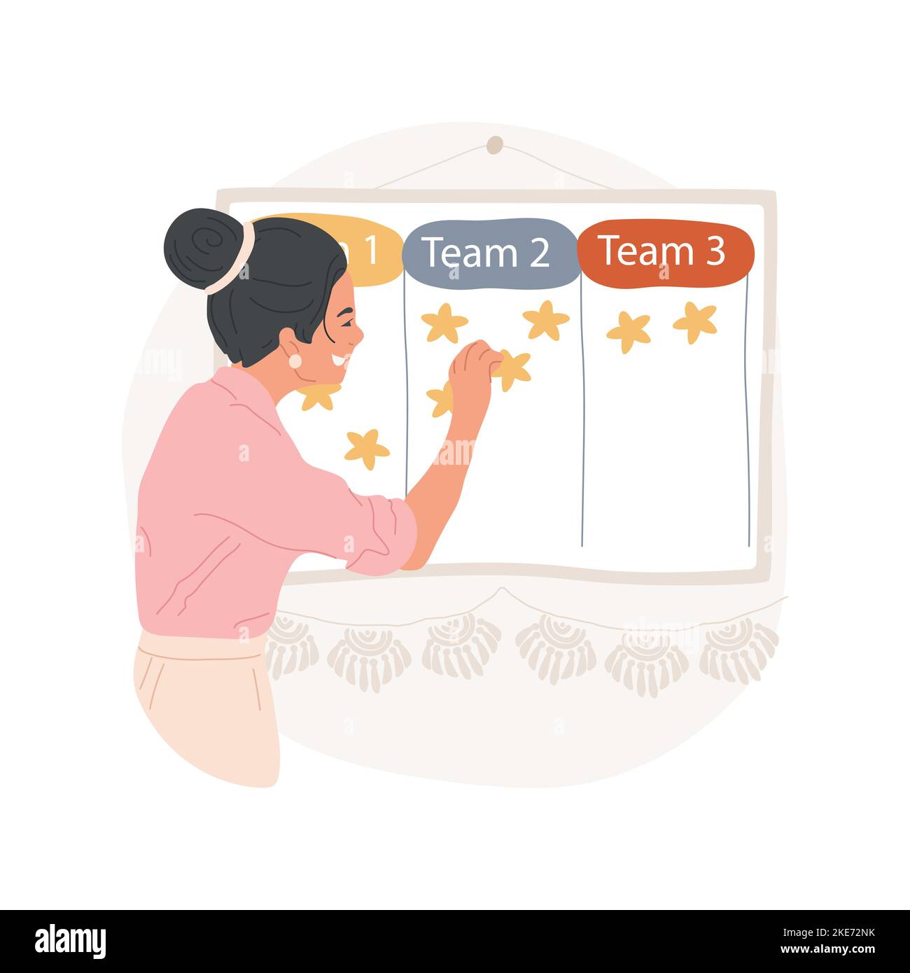 Class competition isolated cartoon vector illustration. Team progress ...
