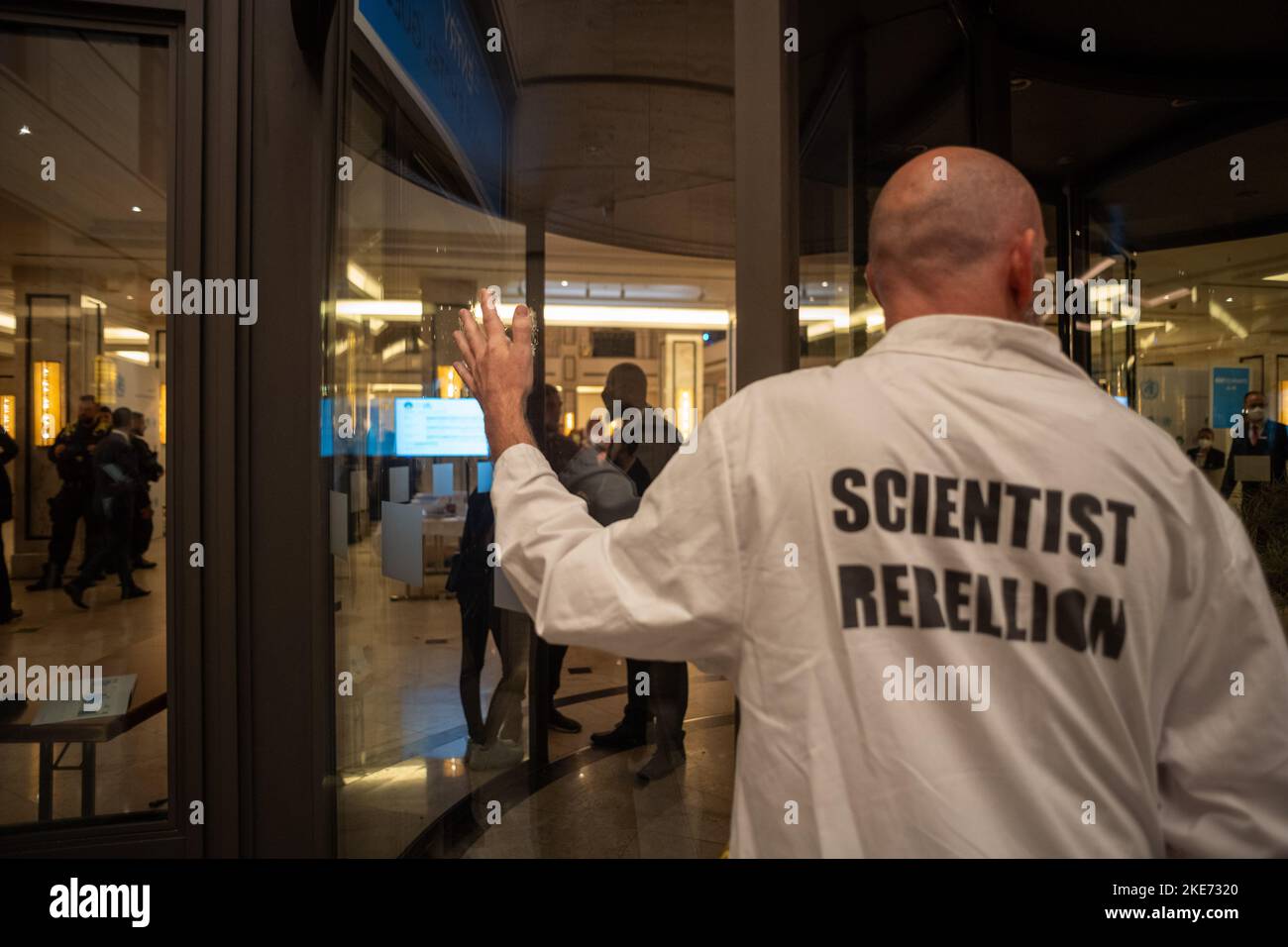Berlin, Germany - October 16 2022: Scientist rebellion group protest ...