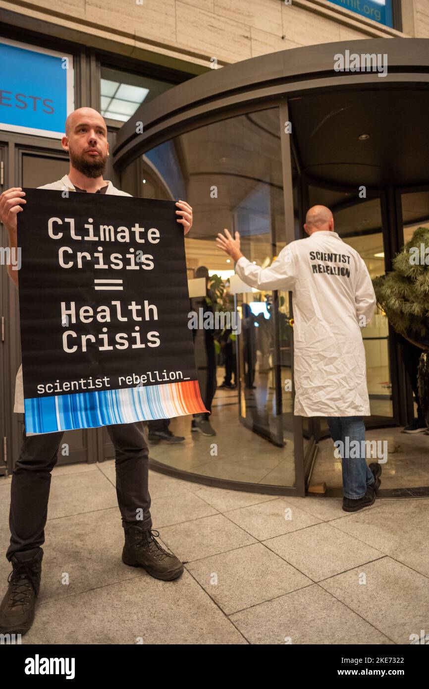 Berlin, Germany - October 16 2022: Scientist rebellion group protest ...