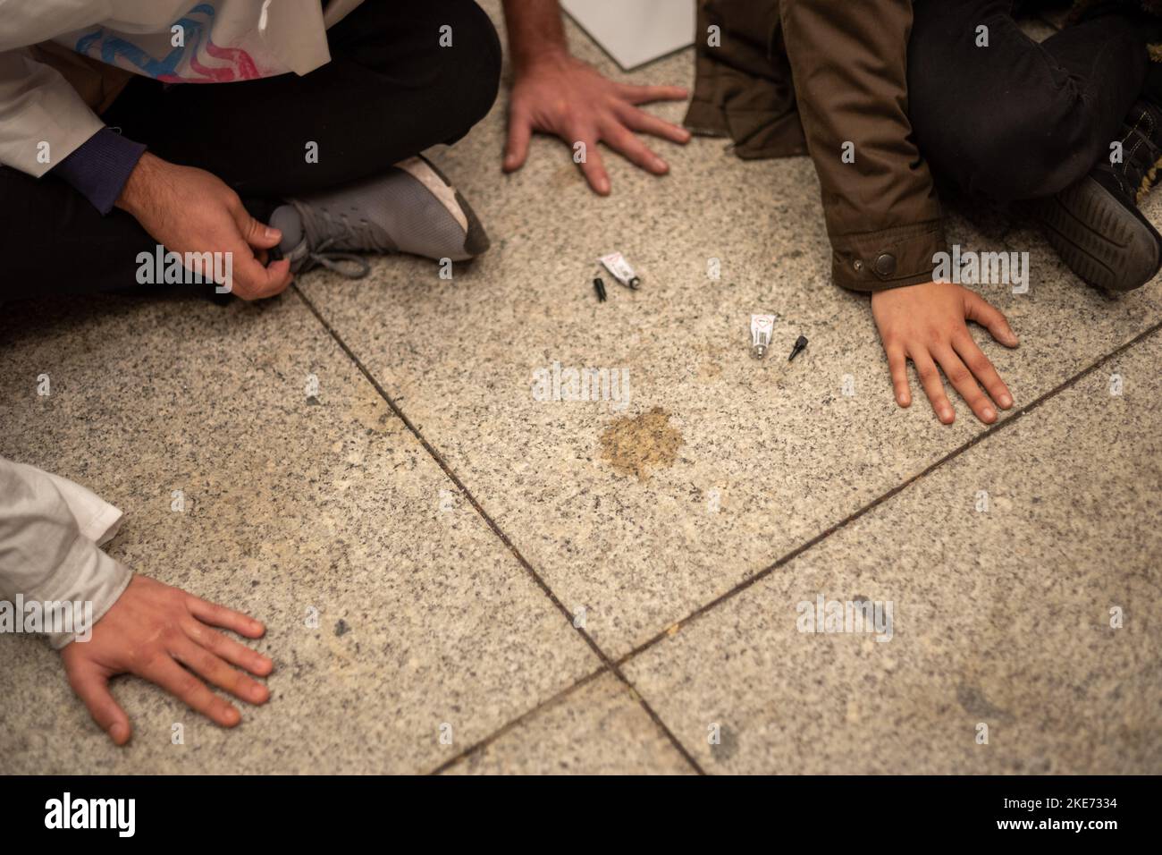 Berlin, Germany - October 16 2022: Scientist rebellion group protest ...