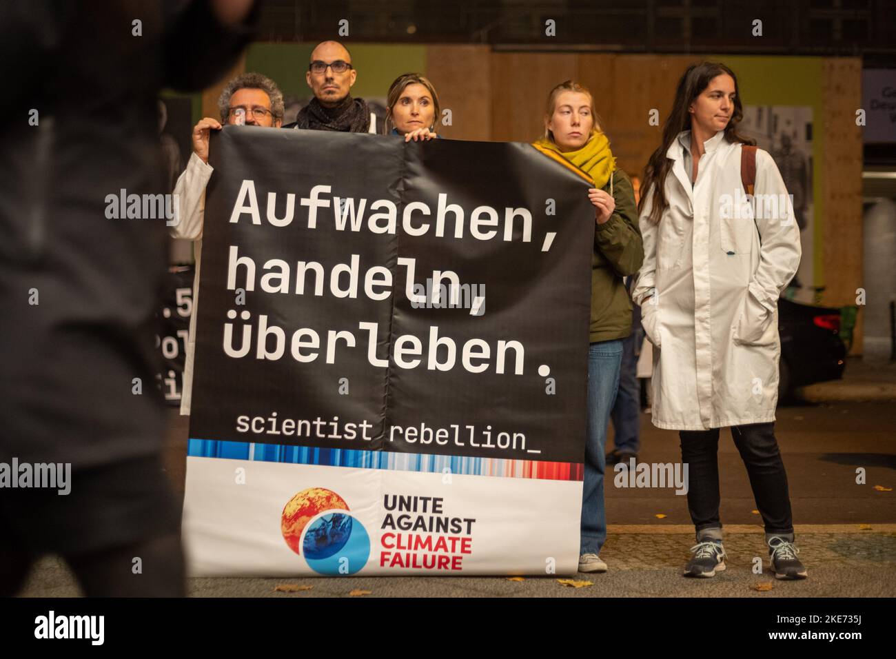 Berlin, Germany - October 16 2022: Scientist rebellion group protest ...