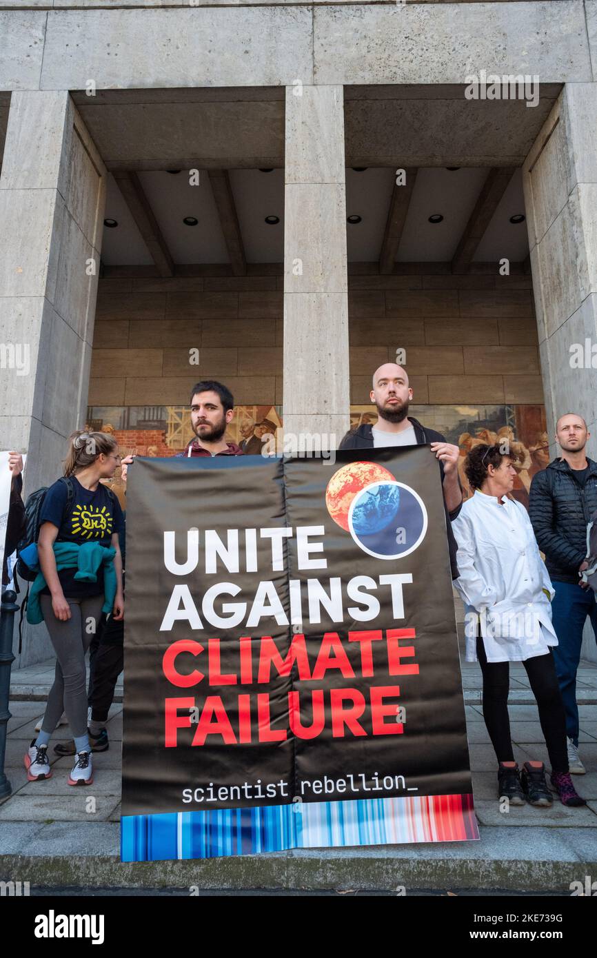 Berlin, Germany - October 17 2022: Scientist rebellion group protest ...