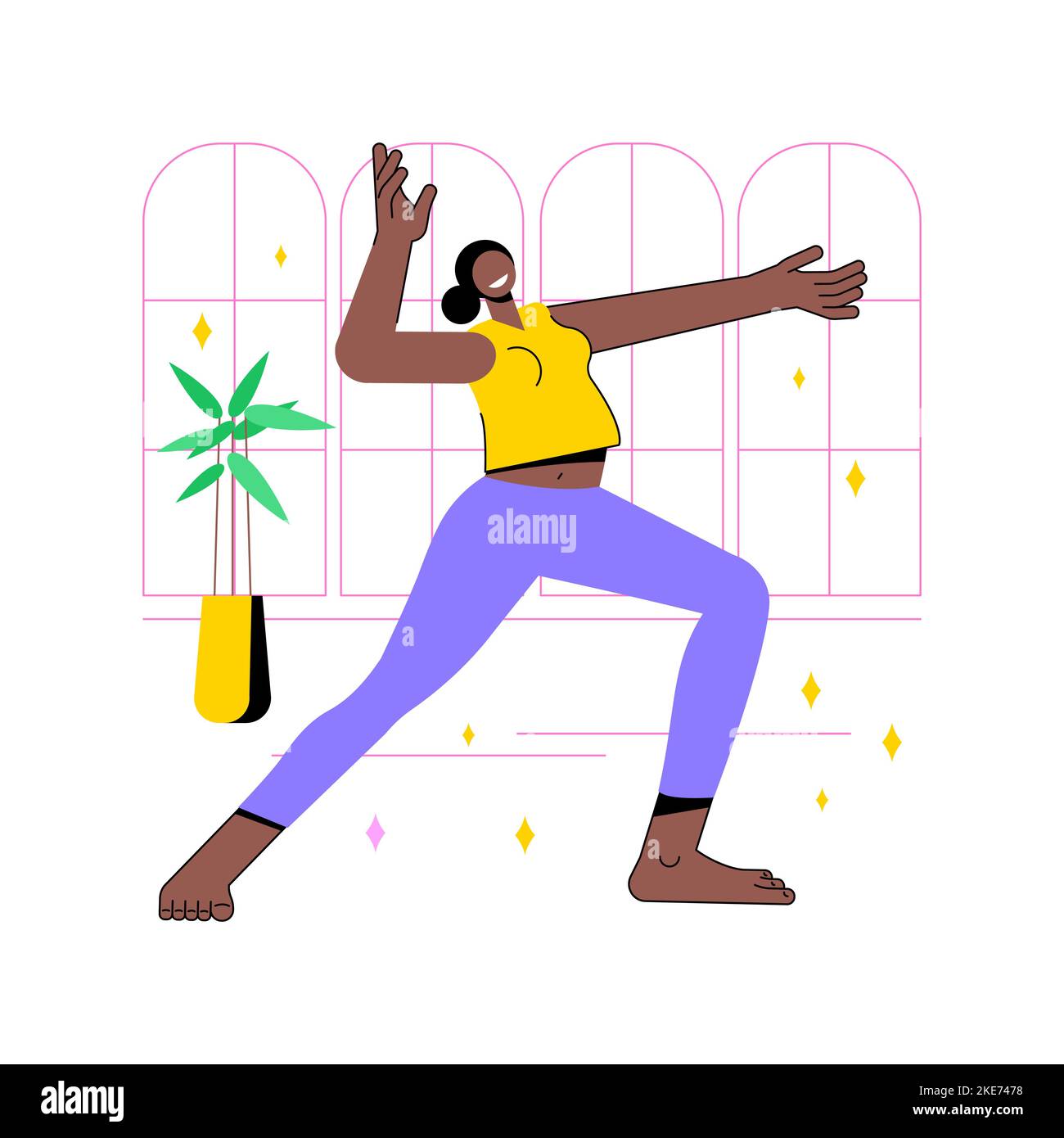 Contemporary dance isolated cartoon vector illustrations. Young woman ...