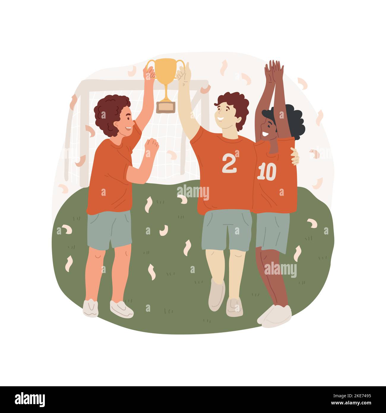 School children celebrating sport Stock Vector Images - Alamy