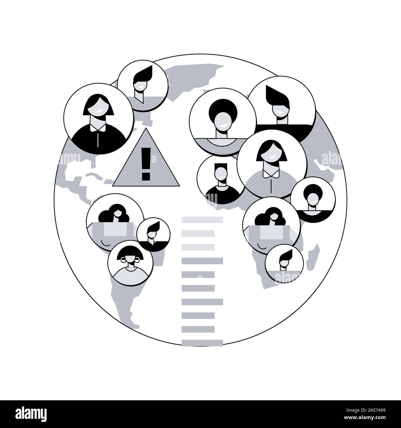Overpopulation Abstract Concept Vector Illustration World Human