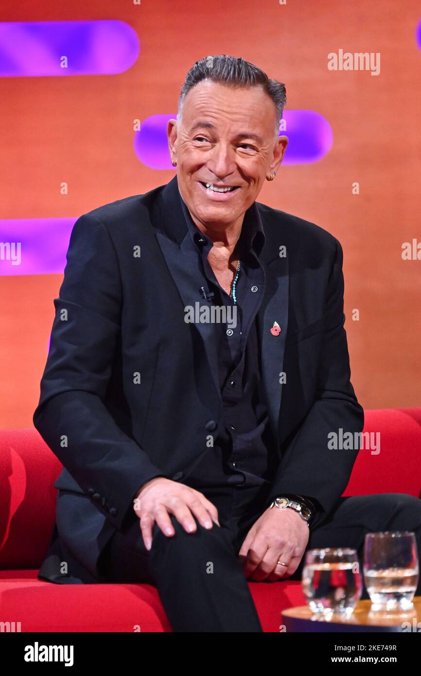 EDITORIAL USE ONLY Bruce Springsteen during filming for the Graham ...