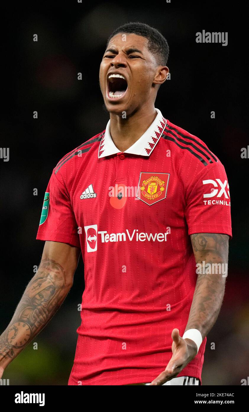 Manchester, England, 10th November 2022. Marcus Rashford of Manchester ...