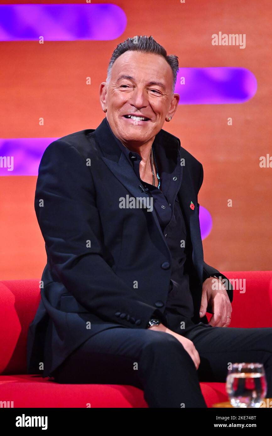 EDITORIAL USE ONLY Bruce Springsteen during filming for the Graham ...