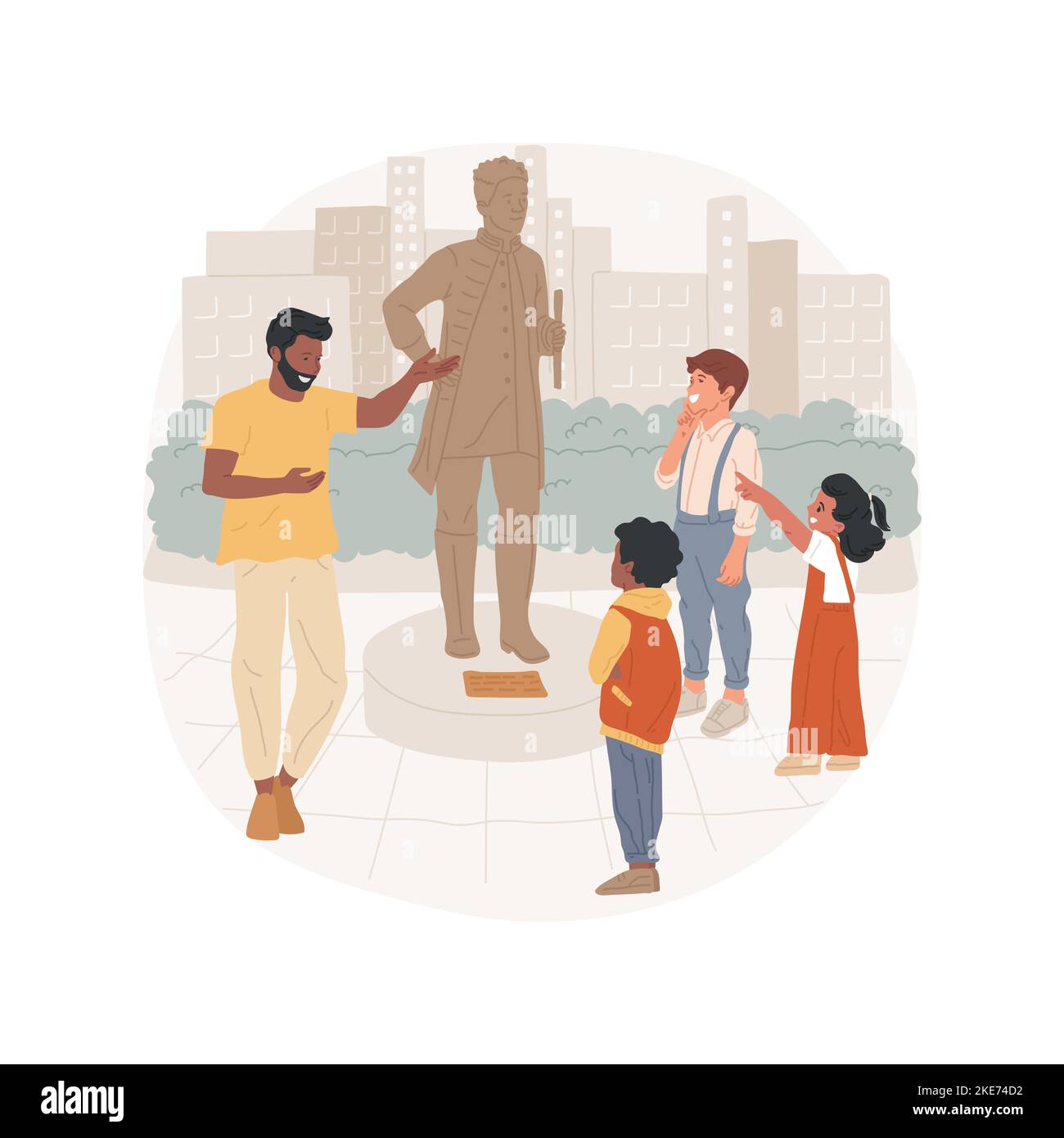 Field trips to local attractions isolated cartoon vector illustration ...