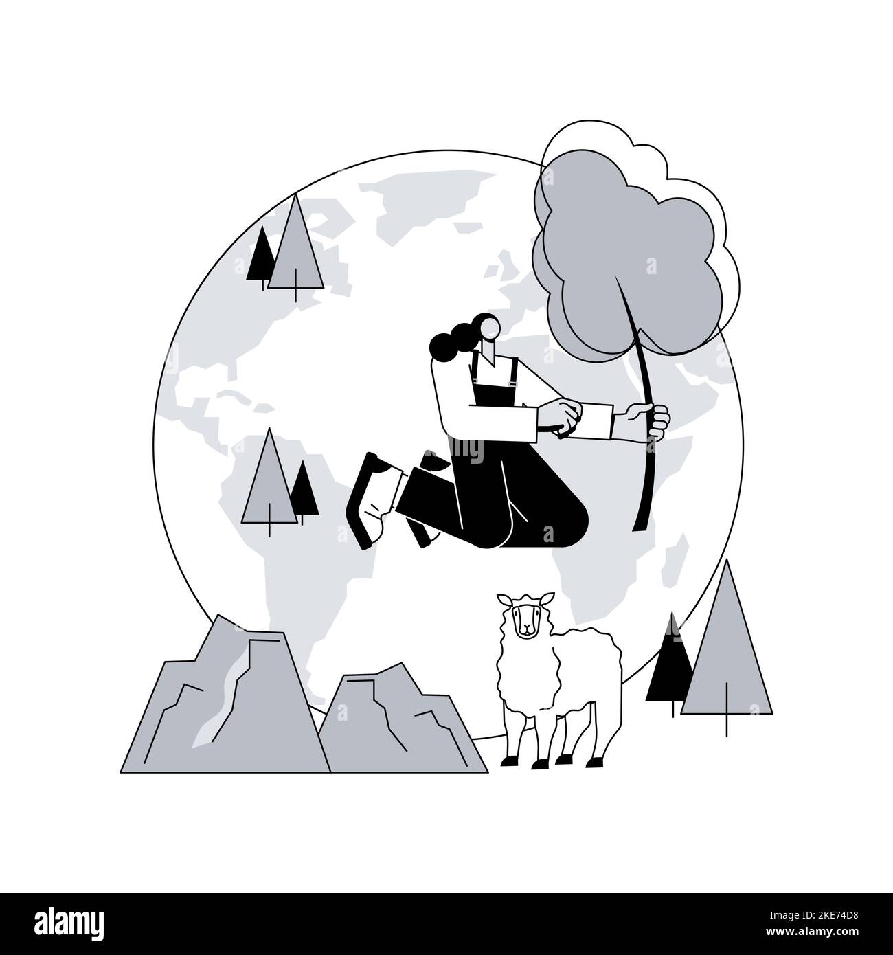 Lands conservation abstract concept vector illustration. Land health ...