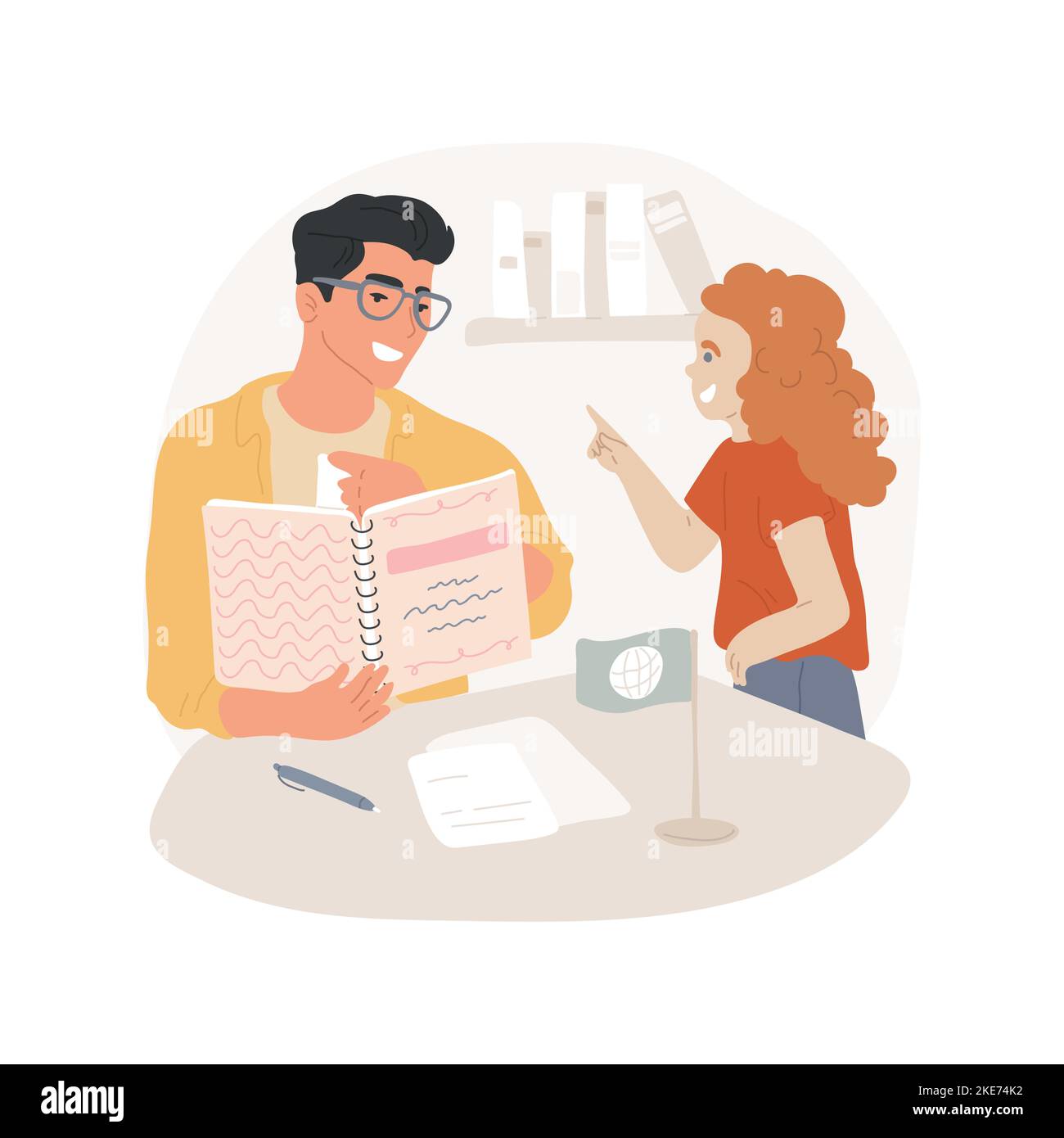 Portfolio review isolated cartoon vector illustration. Elementary ...