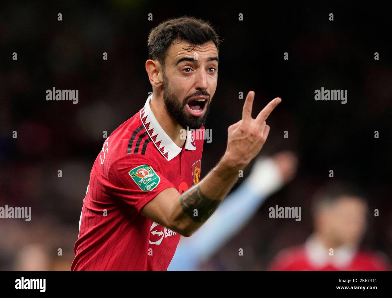 Manchester, England, 10th November 2022. Bruno Fernandes of Manchester ...